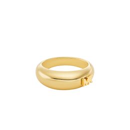 Fingerring Michael Kors "Schmuck Geschenk Metall Ring PREMIUM" Gr. 16,5, gold (gelbgoldfarben), Fingerringe, Damen, 16,5, ohne Zirkonia, Metall, 3mm, Fingerring, wahlweise mit oder ohne Zirkonia