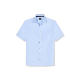 Businesshemd OLYMP "OLYMP Luxor, modern fit, New Kent", Herren, Gr. 39, Normaler Arm, bleu, 100% Baumwolle, Hemden