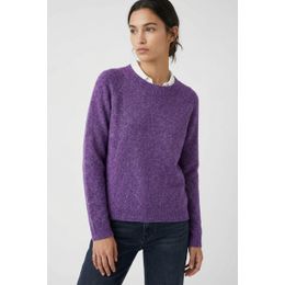 V&eacute;ro Moda Rundhalspullover VERO MODA "VMDOFFY LS O-NECK BLOUSE GA NOOS", Damen, Gr. M, lila (picasso l. melange), Strick, Obermaterial: 94% Polyester, 3% Elasthan, 3% Nylon, meliert, regular fit normal, Rundhals, Rippb&uuml;ndchen, Pullover Rundhalspullover, Materialmix, regular fit