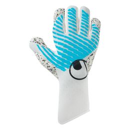 Torwarthandschuhe Uhlsport "Torwarthandschuhe FM Cybertec Supergrip+ HN", Herren, Gr. 11, wei&szlig; (wei&szlig;, cyberblau, schwarz), Obermaterial: 81% Gummi rubber. 13% Polyester PES. 6% Nylon NY., Handschuhe