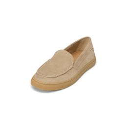 Marc O'Polo Loafer MARC O'POLO "aus ge&ouml;ltem Veloursleder", Damen, Gr. 36, beige (dusty sand), Obermaterial: 100% Leder, unifarben, Schuhe Loafer