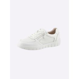 Sneaker Caprice, Damen, Gr. 37, wei&szlig;, Glattleder, Textil, Schuhe Sneaker