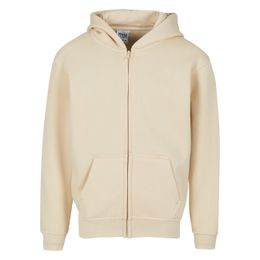 Sweatjacke Urban Classics "Urban Classics Kids Basic Essential Zip Hoody", Jungen, Gr. 122/128, sand, 65% Baumwolle, 35% Polyester, unifarben, Sweatjacken Sweatjacke