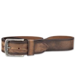 Bernd G&ouml;tz Lederg&uuml;rtel BERND G&Ouml;TZ "Lederg&uuml;rtel mit silberfarbener Schlie&szlig;e", Herren, Gr. 100, braun, Rindsleder, G&uuml;rtel Lederg&uuml;rtel