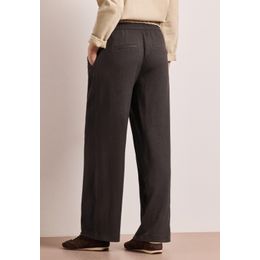 Jogginghose Street One, Damen, Gr. 38, L&auml;nge 30, deep earth (l&auml;nge 30), Web, Obermaterial: 59% Polyester, 40% Viskose, 1% Elasthan, unifarben, loose fit lang, Hosen Jogginghose, mit elastischem Bund