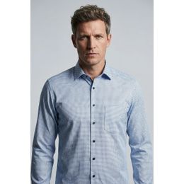 Langarmhemd OLYMP "Luxor", Herren, Gr. 42, Verl&auml;ngerter Arm, bleu, Web, Obermaterial: 100% Baumwolle, normal, Hemden, Businesshemd, comfort fit, New-Kentkragen, extra langer Arm