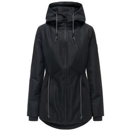 Outdoorjacke Navahoo "Blumentanz 14", Damen, Gr. L (40), schwarz, Obermaterial: 100% Polyester. Innenfutter: 100% Polyester. &Auml;rmelfutter: 100% Polyester, tailliert h&uuml;ftbedeckend, hoch geschlossener Ausschnitt, &Auml;rmel ohne &Auml;rmelschlitz Rippb&uuml;ndchen, Jacken Outdoorjacke, &Uuml;bergangsjacke mit wasserdichtem Verschluss