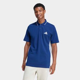 Poloshirt adidas Sportswear "ESSENTIALS 3-STREIFEN PIQU&Eacute;", Herren, Gr. L, blau (dunkelblau, wei&szlig;), Obermaterial: 100% Baumwolle, Shirts