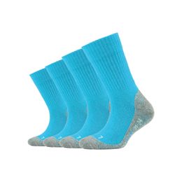 Funktionssocken Camano "function", Jungen, Gr. 23-26, blau (turquoise, grau), Materialmix, uni und meliert, normal, Socken Sportsocken, mit verst&auml;rkten Belastungszonen an Ferse und Spitze