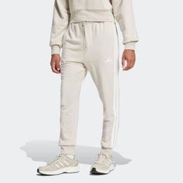 Sporthose adidas Sportswear "ESSENTIALS 3-STREIFEN FRENCH TERRY", Herren, Gr. 3XL, N-Gr, wonder alumina, wei&szlig;, normal, gr., Obermaterial: 55% Baumwolle, 36% Polyester, 9% Viskose, Hosen Sporthose, schmal zulaufende Beinform, f&uuml;r sportliche Aktivit&auml;ten