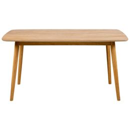 Mid.you Esstisch, Eiche, Holz, Eiche, furniert, rechteckig, rund, 150x75x80 cm, Esszimmer, Tische, Esstische