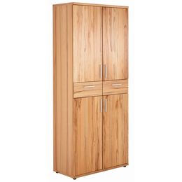 Schuhschrank, Buche, Kunststoff, Kernbuche, furniert, teilmassiv,massiv,furniert, 6 F&auml;cher, 2 Schublade(n) Schubladen, 84x191.5x39 cm, Goldenes M, Made in Germany, DGM-Klimapakt, Typenauswahl, Garderobe, Schuhaufbewahrung, Schuhschr&auml;nke