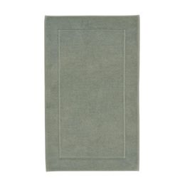 Aquanova Badematte London, Thymiangr&uuml;n, Textil, Uni, rechteckig, 60x100 cm, f&uuml;r Fu&szlig;bodenheizung geeignet, rutschfest, Badtextilien, Badematten
