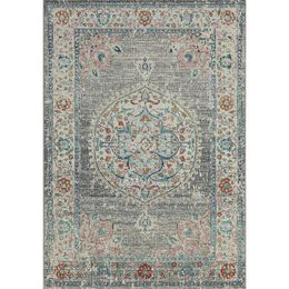 Novel Outdoorteppich Salsa Outdoor, Blau, Grau, Textil, orientalisch, rechteckig, 200x290 cm, ISO 9001, Bsci, Oeko-Tex&reg; Standard 100, f&uuml;r Fu&szlig;bodenheizung geeignet, in verschiedenen Gr&ouml;&szlig;en erh&auml;ltlich, pflegeleicht, leicht zusammenrollbar, Teppiche & B&ouml;den, Teppiche, Outdoorteppiche