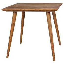 Mid.you Esstisch, Sheesham, Holz, Sheesham, massiv, quadratisch, konisch, 80x76x80 cm, FSC Mix, Esszimmer, Tische, Esstische, Esstische quadratisch