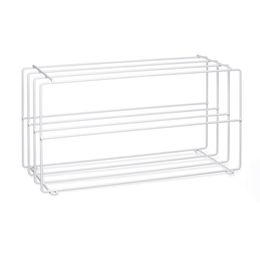 Mid.you Schuhregal, Wei&szlig;, Metall, 73x40x28.5 cm, erweiterbar, Garderobe, Schuhaufbewahrung, Schuhregale