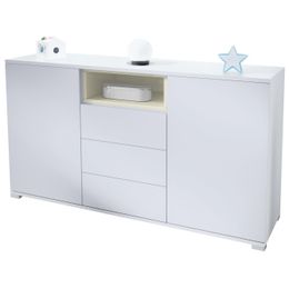 Vladon SIDEBOARD Skadu Creme Hochglanz