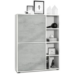 Vladon HIGHBOARD Cuba T&uuml;ren in Beton Oxid Optik