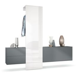 Vladon GARDEROBE Carlton Paneel in Wei&szlig; Hochglanz