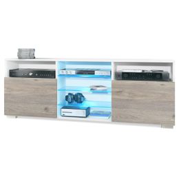 Vladon LOWBOARD Granada Front in Eiche Nordic