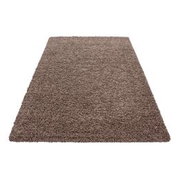 Ayyildiz Hochflorteppich Life Mocca Hellbraun ca. 200x290cm