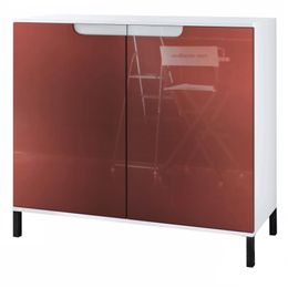 Vladon KOMMODE Sylt Bordeaux Hochglanz