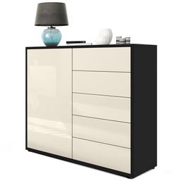 Vladon KOMMODE Ben Front in Creme Hochglanz