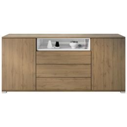 Vladon SIDEBOARD Skadu Wei&szlig; Hochglanz