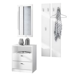 Vladon GARDEROBE Pino Wei&szlig; matt