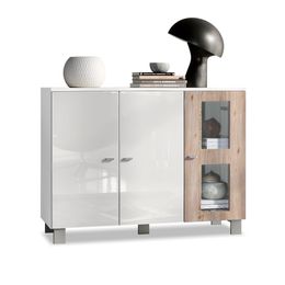 Vladon SIDEBOARD Denjo T&uuml;r in Eiche Nordic