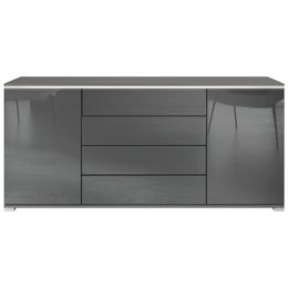 Vladon SIDEBOARD Faro Grau Hochglanz