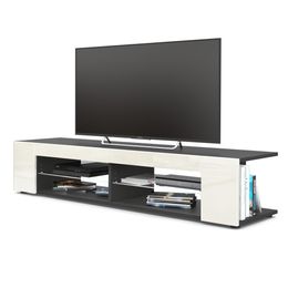 Vladon LOWBOARD Movie Front in Creme Hochglanz