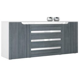 Vladon SIDEBOARD Sintra Avola-Anthrazit / Wei&szlig; Hochglanz