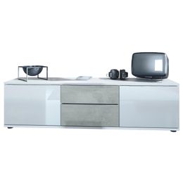 Vladon LOWBOARD Linio Beton Oxid Optik