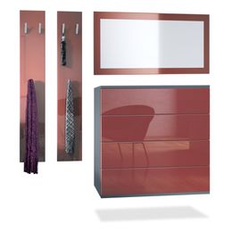 Vladon GARDEROBE Horizon Bordeaux Hochglanz