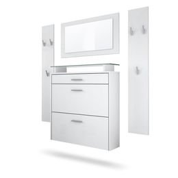 Vladon GARDEROBE Malea Front in Wei&szlig; matt