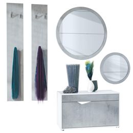 Vladon GARDEROBE Espoo Beton Oxid Optik