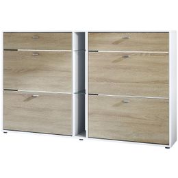 Vladon SCHUHSCHRANK Today Fronten in Eiche s&auml;gerau