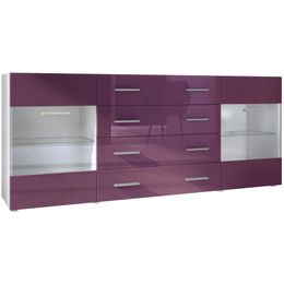 Vladon SIDEBOARD Carlos Brombeer Hochglanz