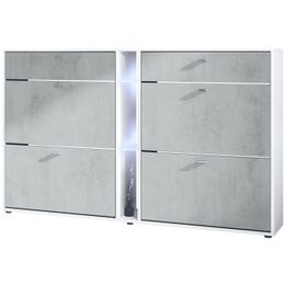 Vladon SCHUHSCHRANK Today Fronten in Beton Oxid Optik