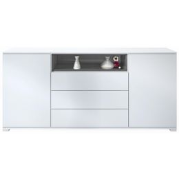 Vladon SIDEBOARD Skadu Grau Hochglanz