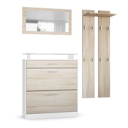 Vladon GARDEROBE Loret Front in Eiche s&auml;gerau