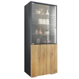 Vladon VITRINE Granada Eiche Natur