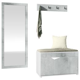 Vladon GARDEROBE Hanko Beton Oxid Optik