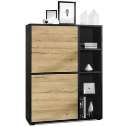 Vladon HIGHBOARD Cuba T&uuml;ren in Eiche Natur