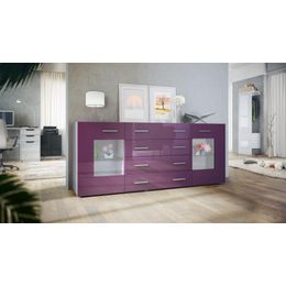 Vladon SIDEBOARD Noah Brombeer Hochglanz