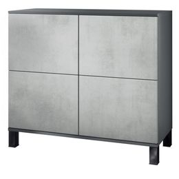 Vladon KOMMODE Rova Beton Oxid Optik
