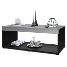 Vladon COUCHTISCH Pure Tischplatte und Blenden in Graphit seidenmatt