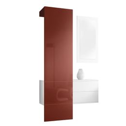 Vladon GARDEROBE Carlton Paneel in Bordeaux Hochglanz