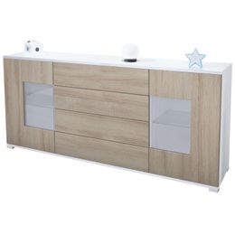 Vladon SIDEBOARD Gr&ouml;mitz Eiche s&auml;gerau